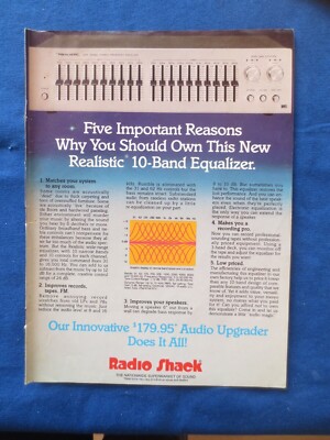 Realistic EQ Equalizer Magazine Ad Audio October 1980 Original | eBay