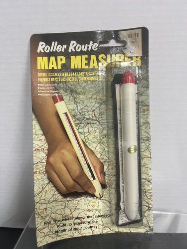VINTAGE ROLLER ROUTE MAP MEASURER AND COMPASS - New | eBay