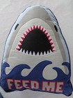 New embroidered decorative pillow SHARK "FEED ME" 15" X 20" | eBay