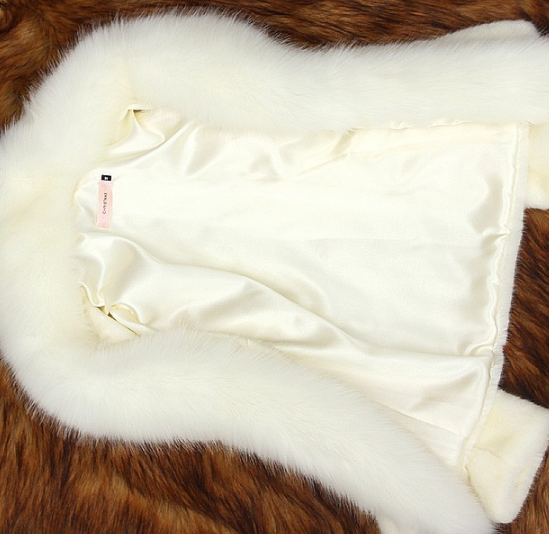 Winter Fur Coat Women's Short Rex Rabbit Fur Overcoat Faux Fox Fur ...