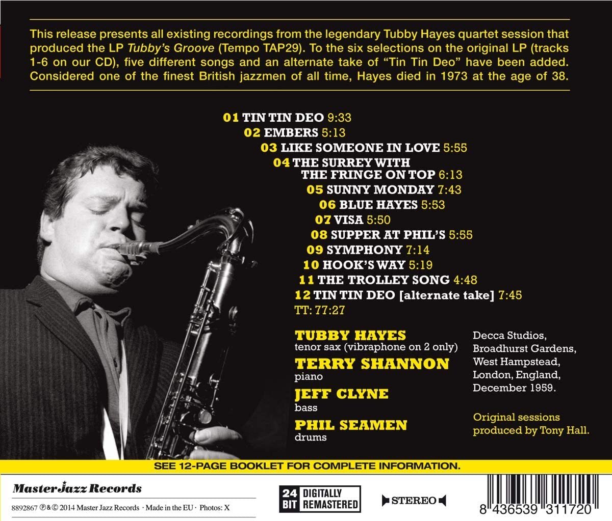 Tubby Hayes The Complete Tubby`s Groove (CD) (US IMPORT) | eBay