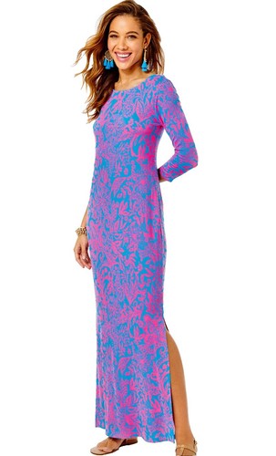 NWT Lilly Pulitzer Kyrie 3/4 Sleeve Dress Multi Dahlia Licious