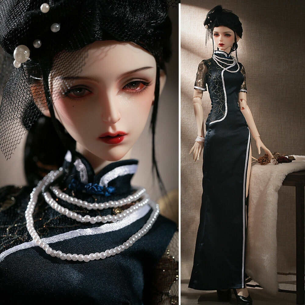 FULL SET BJD Doll 1/3 Joints Women Girl GIFT + Eyes Clothes Wig ...