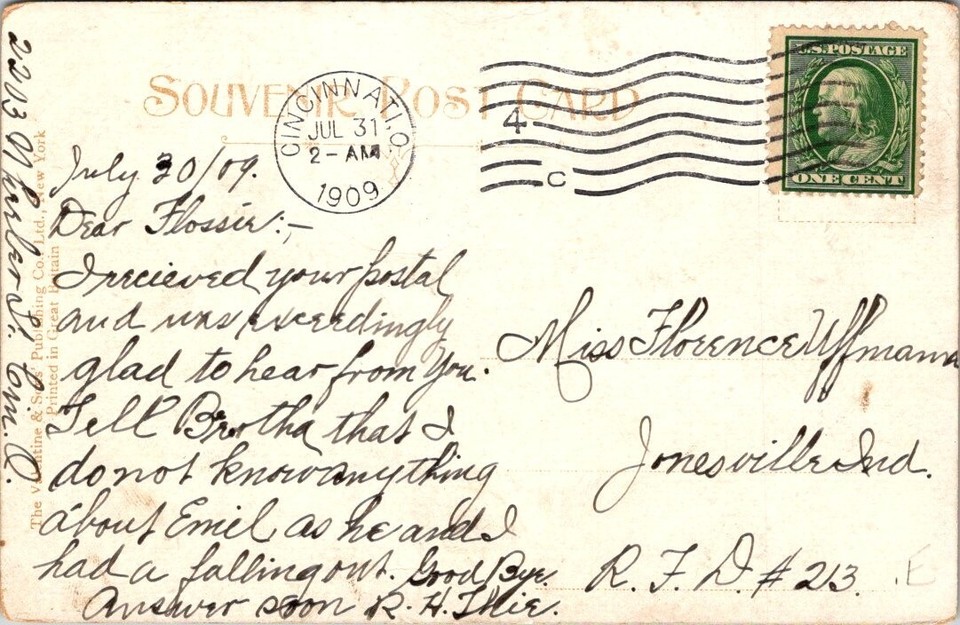 Two (2) Postcards: Duke's Park Somerville NJ, On the lake 1909 ...