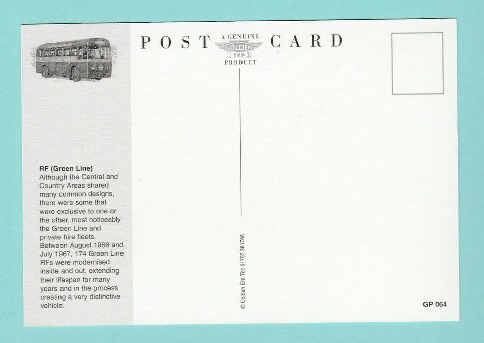 BUS - GOLDEN ERA POSTCARD - RF ( GREEN LINE ) | eBay