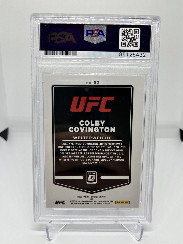 Colby Covington 2022 Panini Optic UFC Signed Autographed Card PSA ...