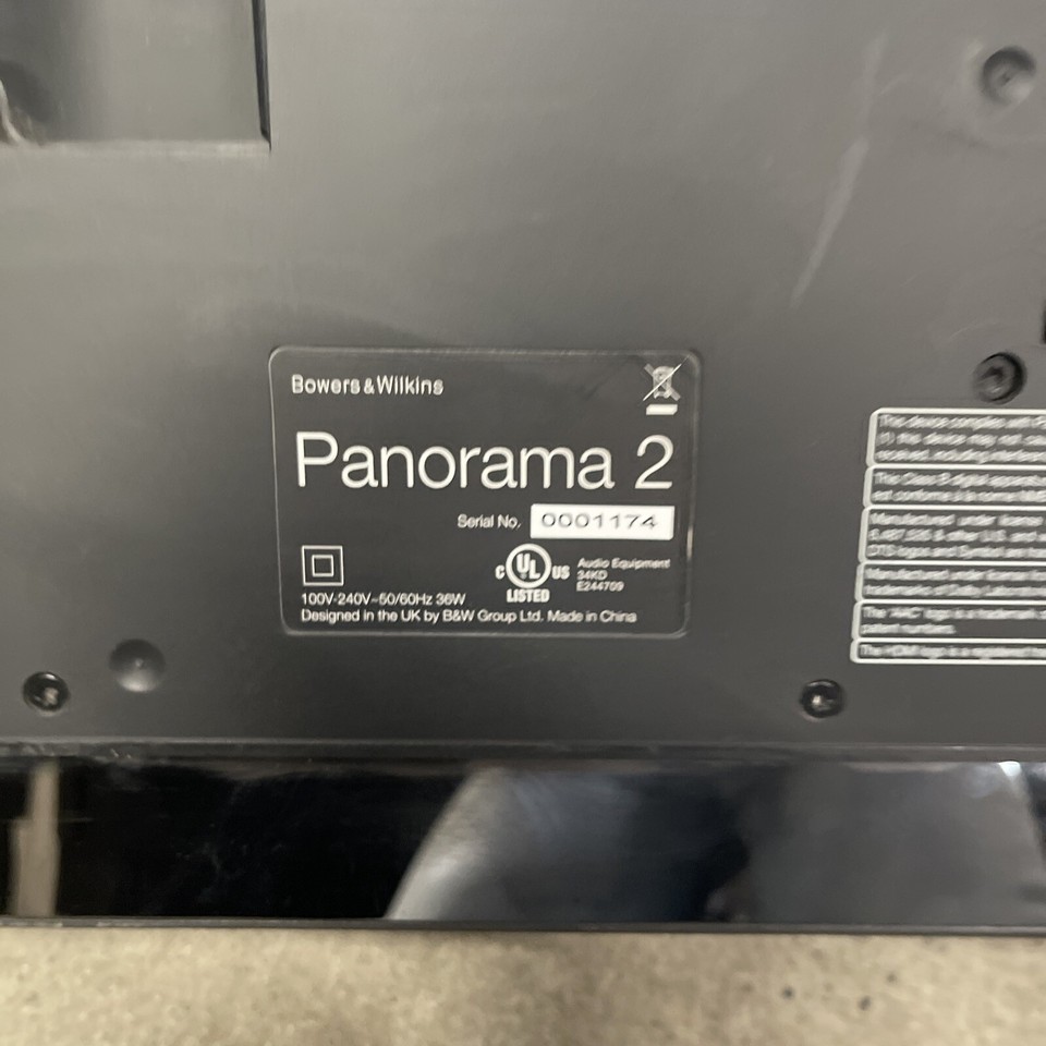 Bowers & Wilkins Panorama 2 Black & Silver Wired & Wireless 175W Soundbar System | eBay