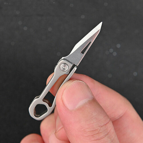 Titanium Mini Knife keychain Folding Knife Letter Opener Tool Outdoor ...