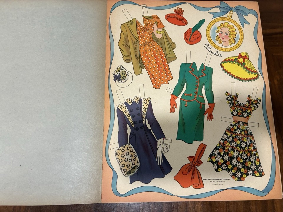Rare Vintage 1944 Original Uncut Blondie Cartoon Paper Dolls Book | eBay