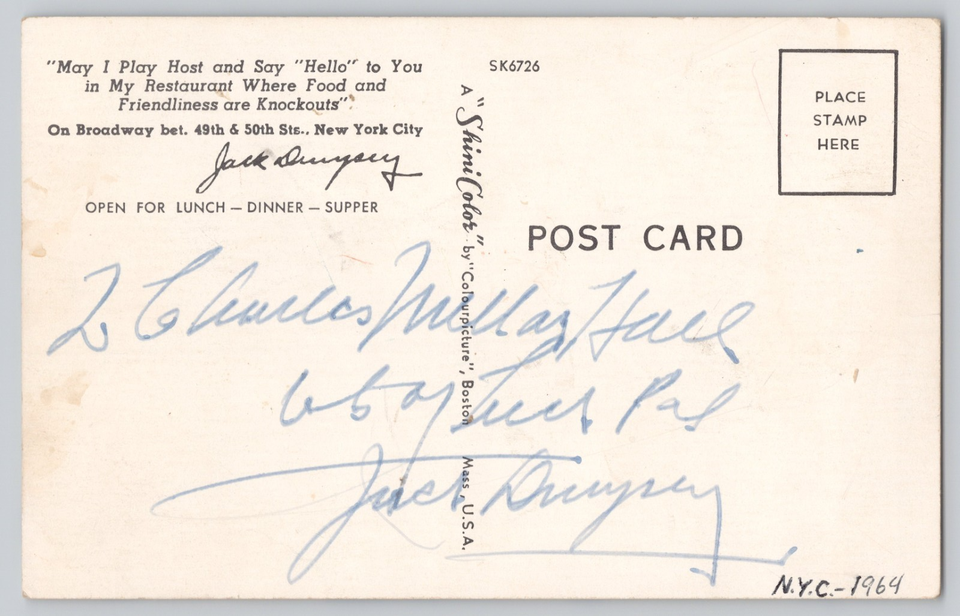 Jack Dempsey Hand Signed Flagg Boxing Postcard “Knocks Out Jess Willard” | eBay