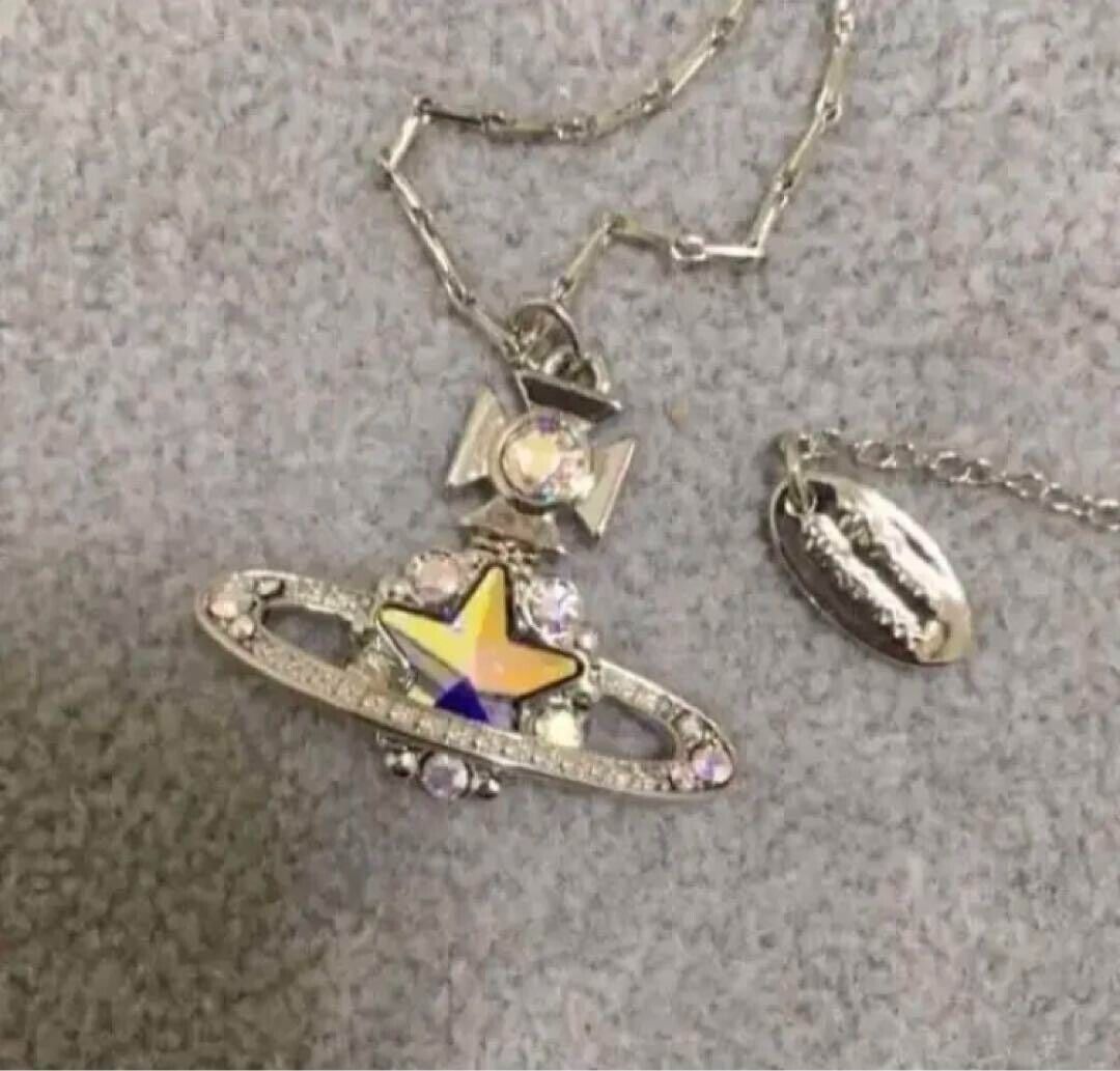 Vivienne Westwood Star Orb Rhinestone Necklace Pendant Vivienne Westwood Star Orb Rhinestone Necklace Pendant