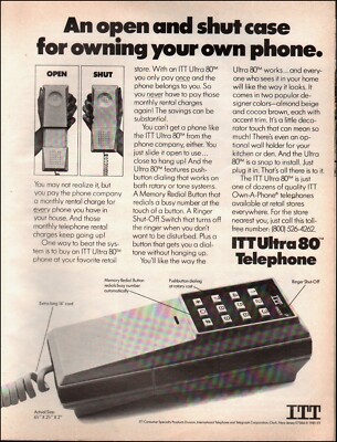 1981 Vintage ad ITT Ultra 80 retro personal phone photo 01/01/24 | eBay