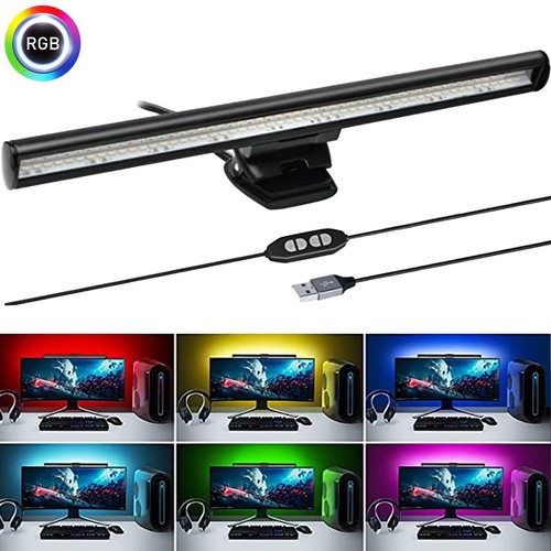 Computer Monitor Light Bar USB Screen Desk Lamp Reading Gaming LED RGB ...