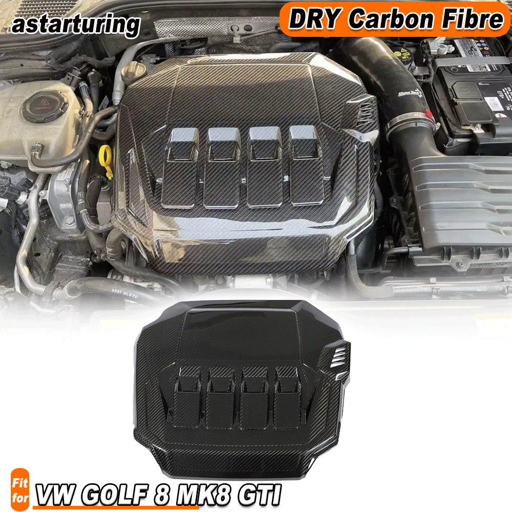 Fit For VW GOLF 8 MK8 GTI Dry Carbon Fiber Front Engine Hood Bonnet ...