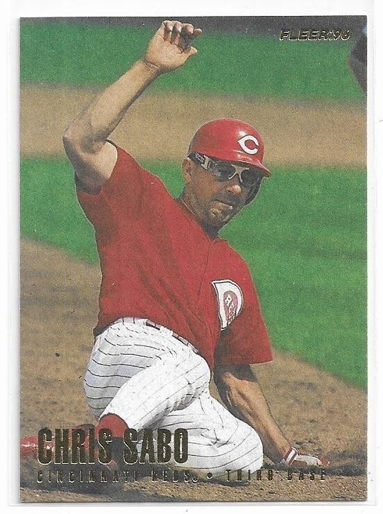 CHRIS SABO 1996 Fleer Update Baseball card #U125 Cincinnati Reds NR MT ...