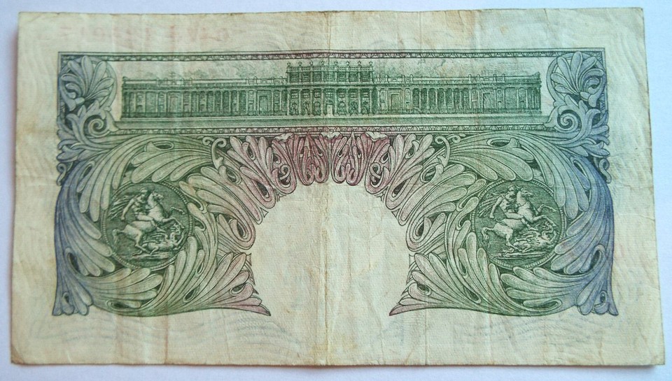 1955 - 62 Bank of England LK O'Brien £1 GREEN Pound Note Britain United ...