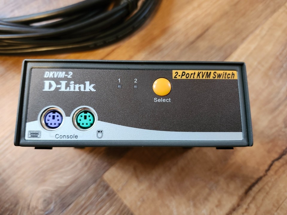2-Port D-Link VGA PS/2 KVM Switch DKVM-2 - Missing Power Adapter | eBay