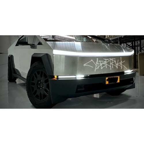 Tesla Cybertruck 2023-Current Graffiti Logo Front Bumper Panel Decal ...