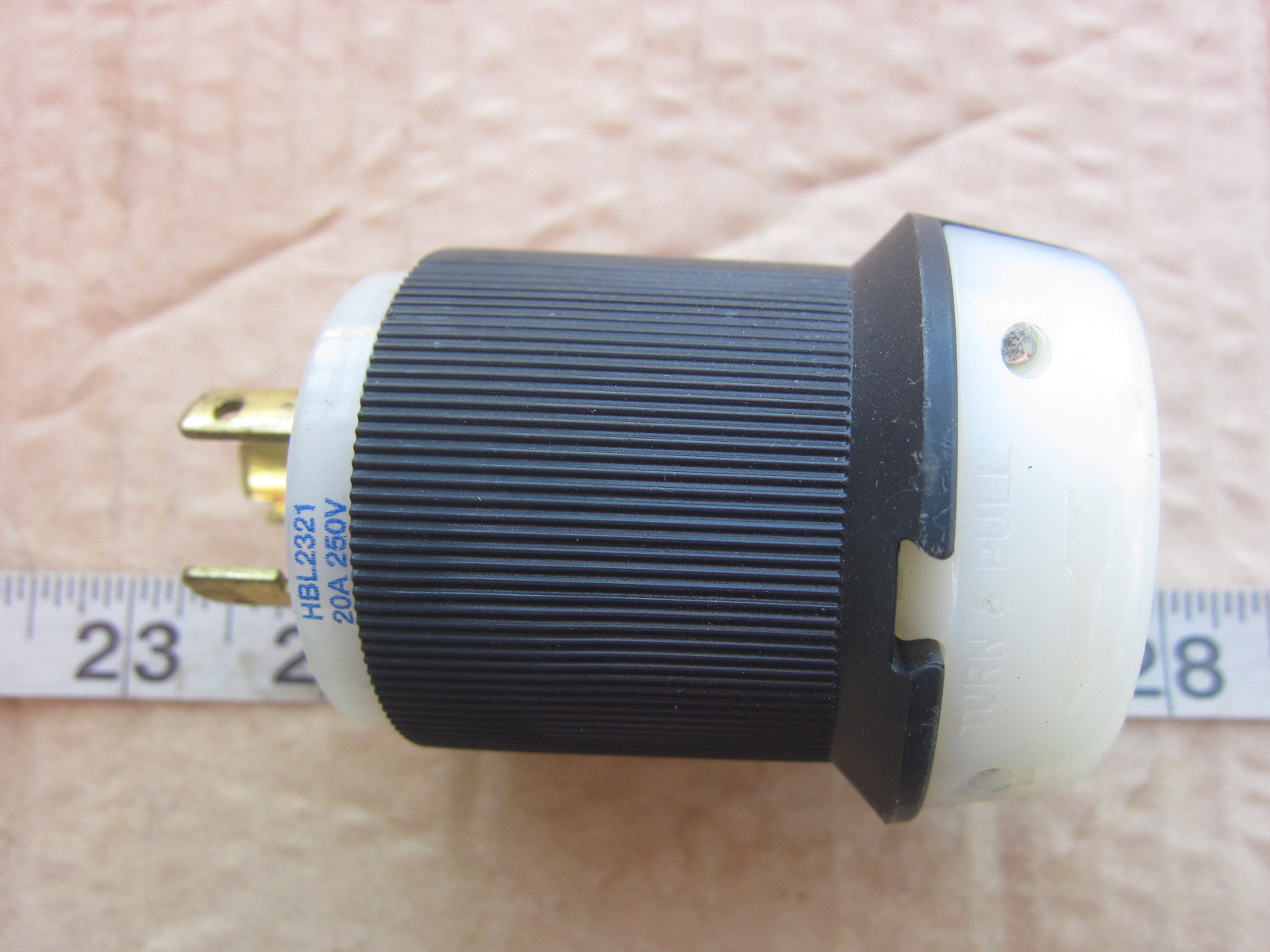 Hubbell HBL 2321 20A 250V Twist-Lock Plug L6-20P, Used | eBay