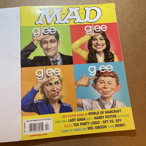 Mad Magazine #506 Dec 2010 Glee, Lady Gaga, Harry Potter VG w/mailer ...