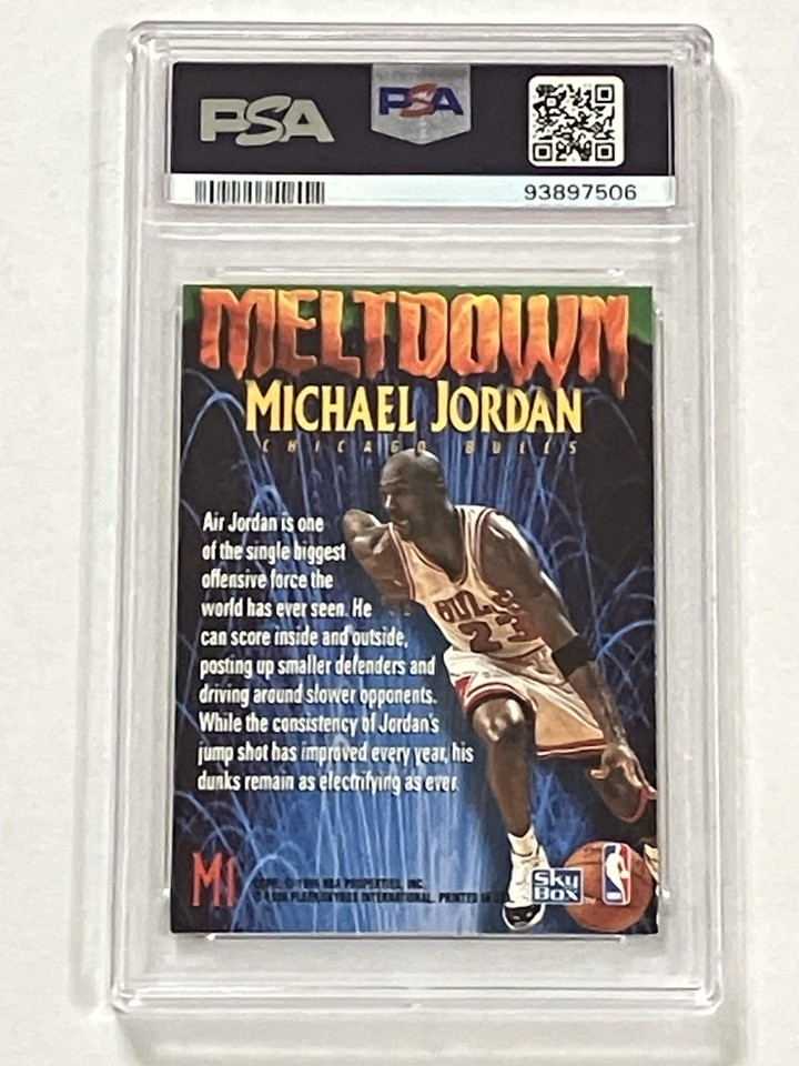 1995 Skybox Premium Michael Jordan Meltdown M1 PSA 9 Mint Bulls HOF ...