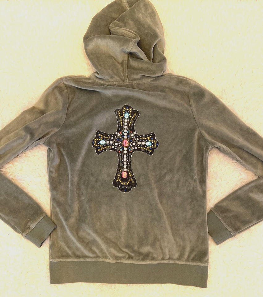 Y2K BCBG MaxAzria Velour Tracksuit Hoodie FESTIVAL RARE BLING ...