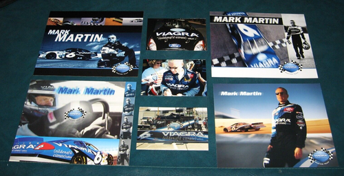 Lot of (4) MARK MARTIN POSTCARDS - HERO / DRIVER CARD - (2) 4x6 Photos ...