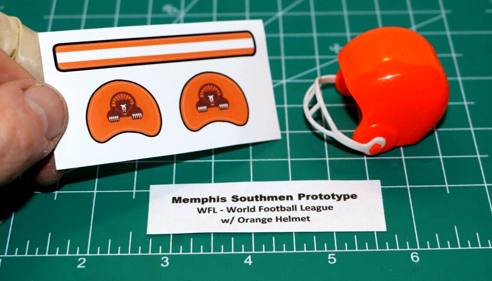 WFL Memphis Southmen Prototype *DIECUT DECALS* & Football Gumball ...