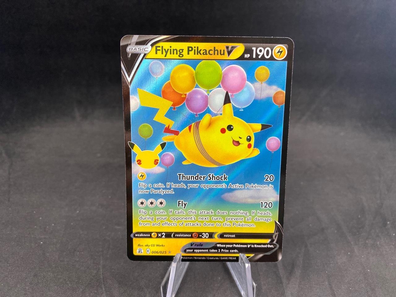 FLYING PIKACHU V 6/25 POKEMON CELEBRATIONS HOLO RARE | eBay