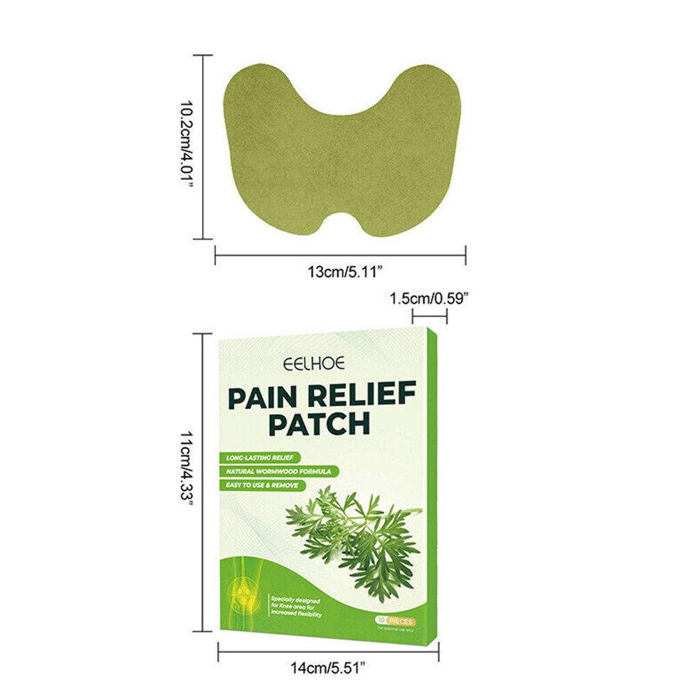 10pcs/pack Knee Relief Patches Sticker Joint Pain Wormwood Ache Plaster ...