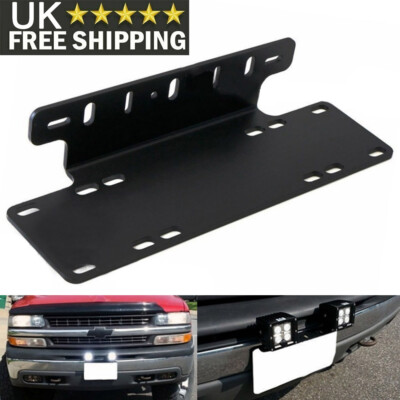 Auto Car License Plate Frame Mount Light Number Plate Bull Bar Bumper ...