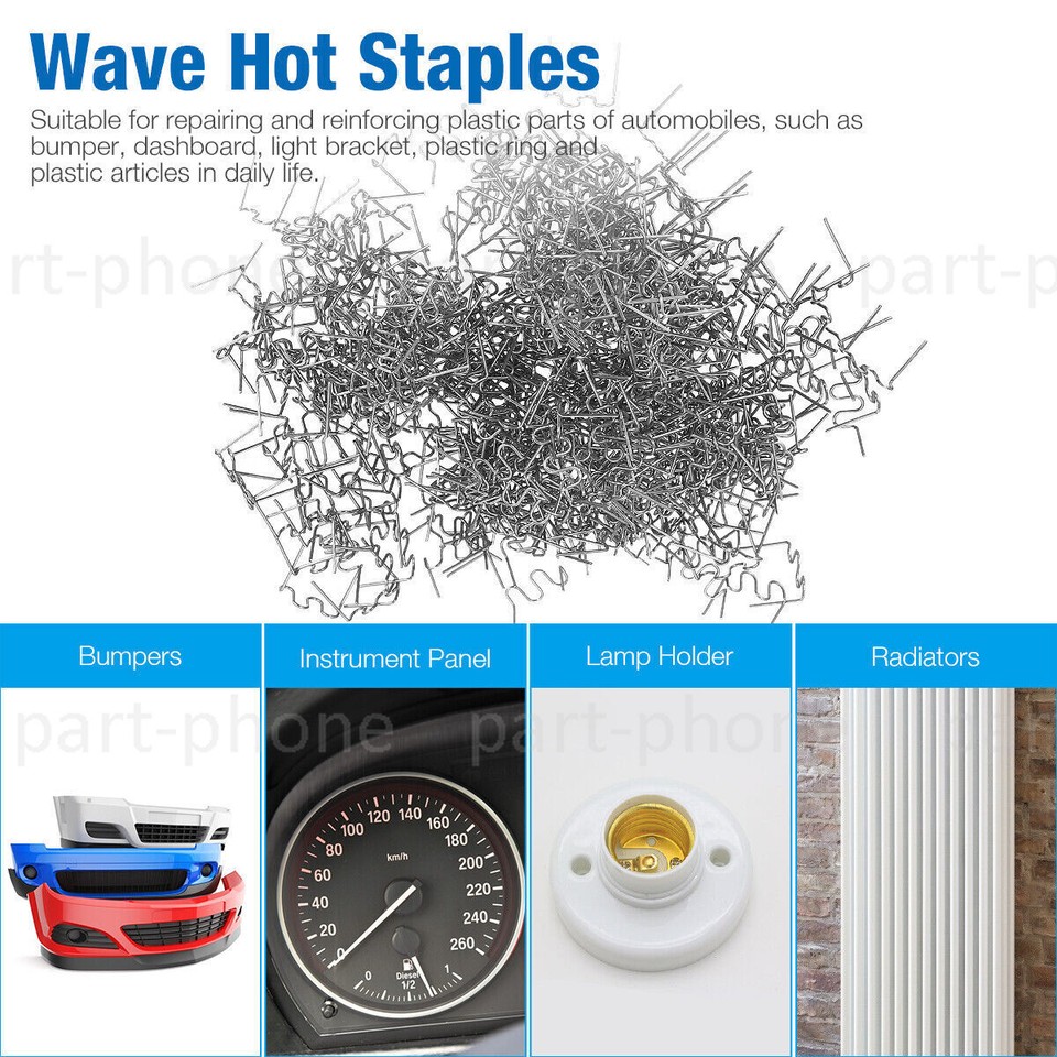 1200x Hot Staples Plastic Welding Wave Stapler For Car Bumper Repair 0 ...