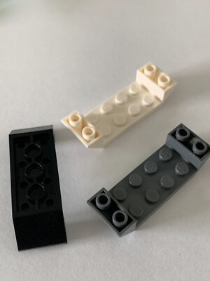 LEGO (2) Black Slope Inverted 45 6x2 Double 2x4 Cutout Lot x2 Vehicle ...