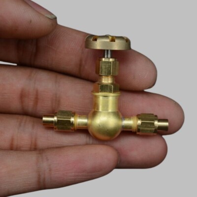 ENGINEDIY 1/4 x 40 Inline Globe Valve GV-A2, For Live Steam Engine ...