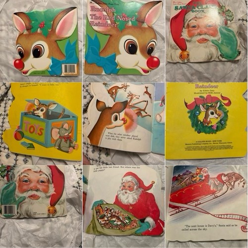 Two-Little Golden Books Super Shape Book. Rudolf And The Santa Claus ...