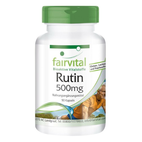 Rutin 500 mg - 90 Kapseln Rutosid für kräftige Kapillargefäße VEGAN ...
