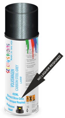 VW Golf Gtd Carbon Steel Grey LA9W/1K Direct Gloss Shine Aerosol Paint ...