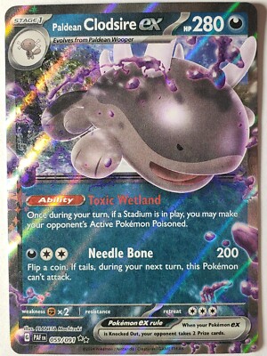 EX HOLO Paldean Clodsire 059/091 - NM - Paldean Fates Pokemon Card | eBay