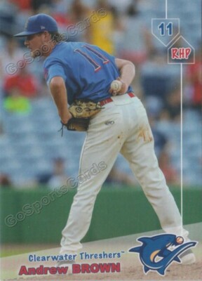 2019 Clearwater Threshers Andrew Brown RC Rookie Philadelphia Phillies ...