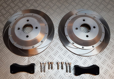 BMW Mini R50 R53 R56 REAR 315mm 2 piece brake disc kit, big 315mm ...