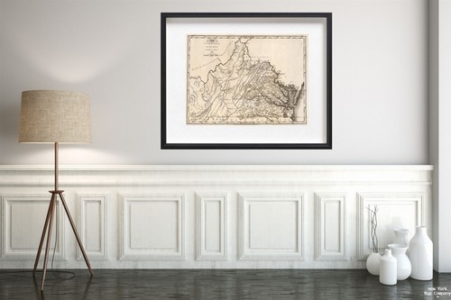 1795 Map|World Atlas State of Virginia|Vintage Fine Art Reproduction ...