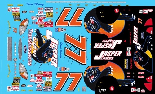 #77 Robert Pressley Jasper Engines Ford 2000 1/32nd Scale Slot Car ...