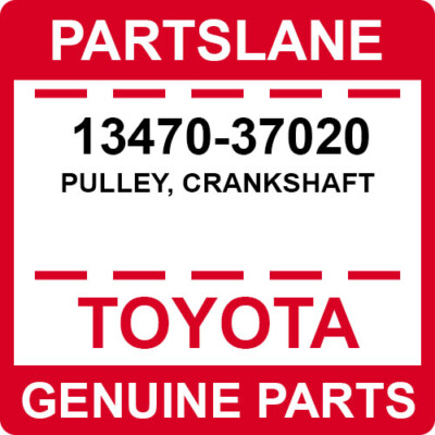 13470-37020 Toyota OEM Genuine PULLEY, CRANKSHAFT | eBay