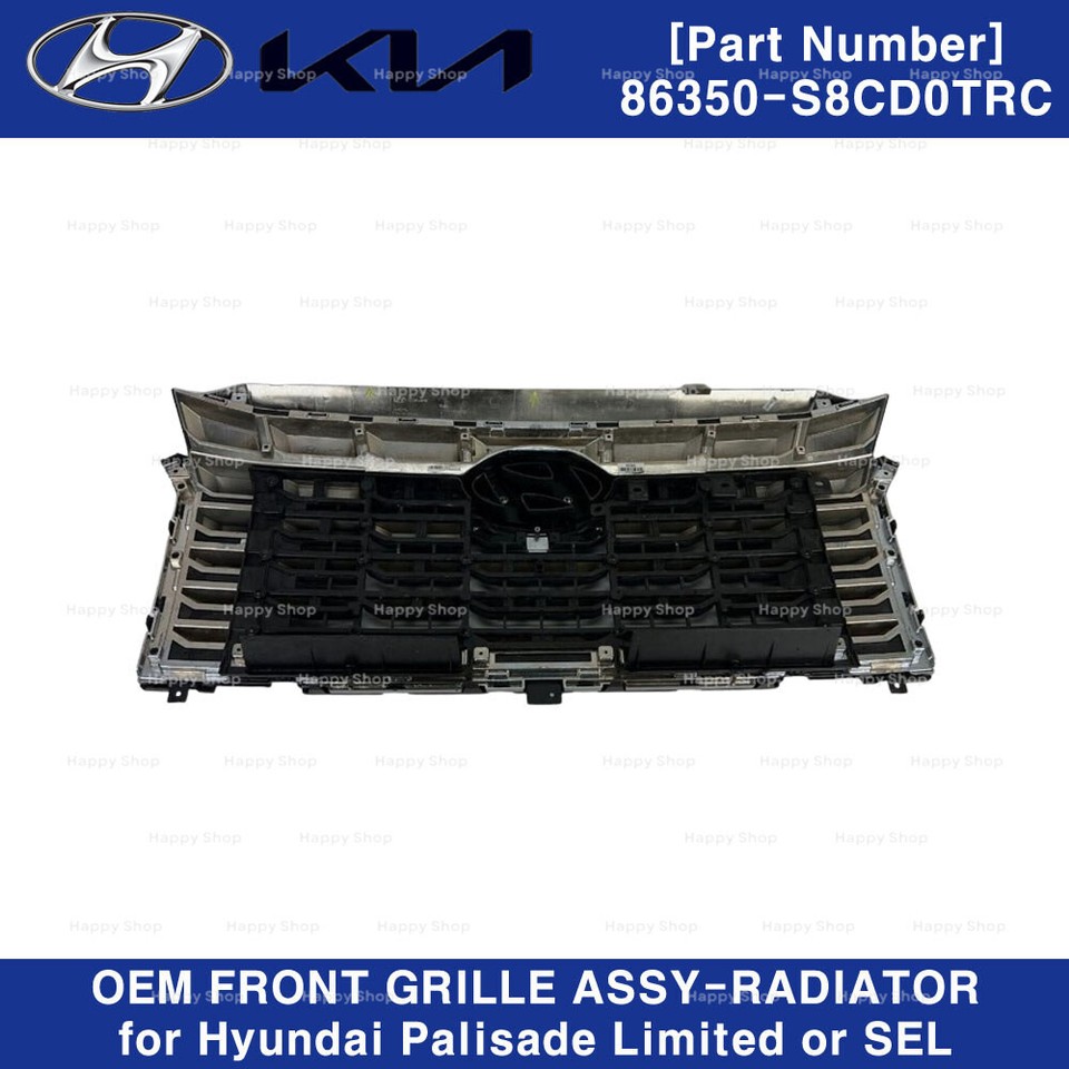 86350S8CD0TRC GRILLE ASSY-RADIATOR Black for Hyundai Palisade Limited ...
