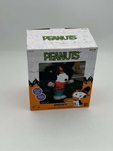 3.5 ft Airblown Inflatable Peanuts Snoopy Autumn Thanksgiving Fall NEW ...