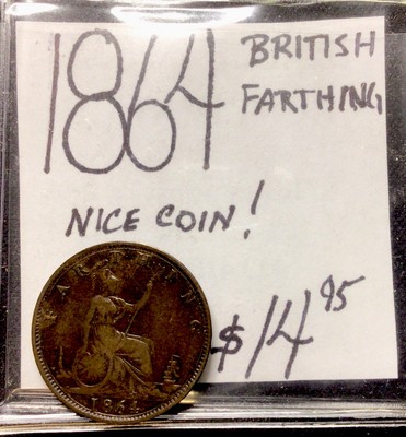 1864 British Farthing! Nice Coin! ENN Coins | eBay