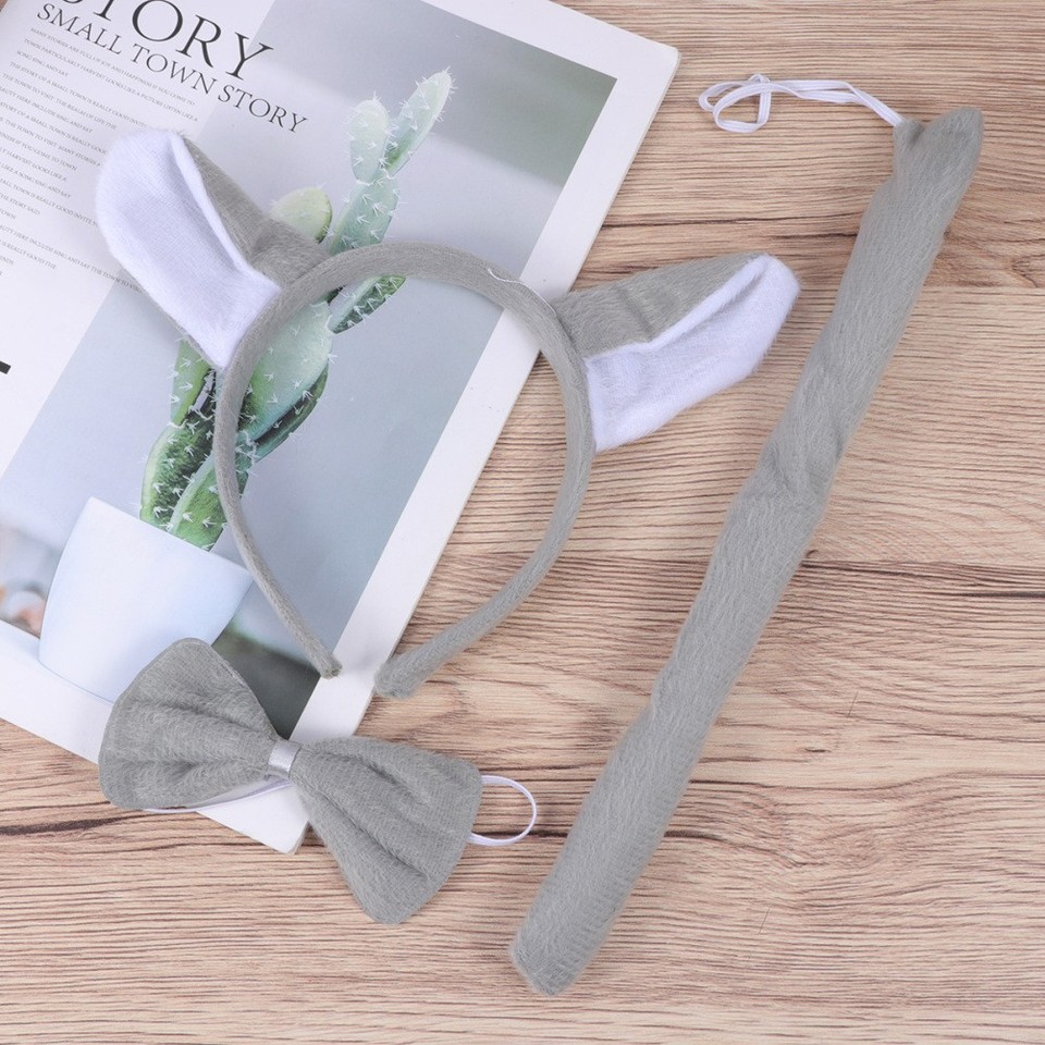 3 Pcs Dog Costume for Kid Wolf Cosplay Accessories Costumes Kids Ears ...