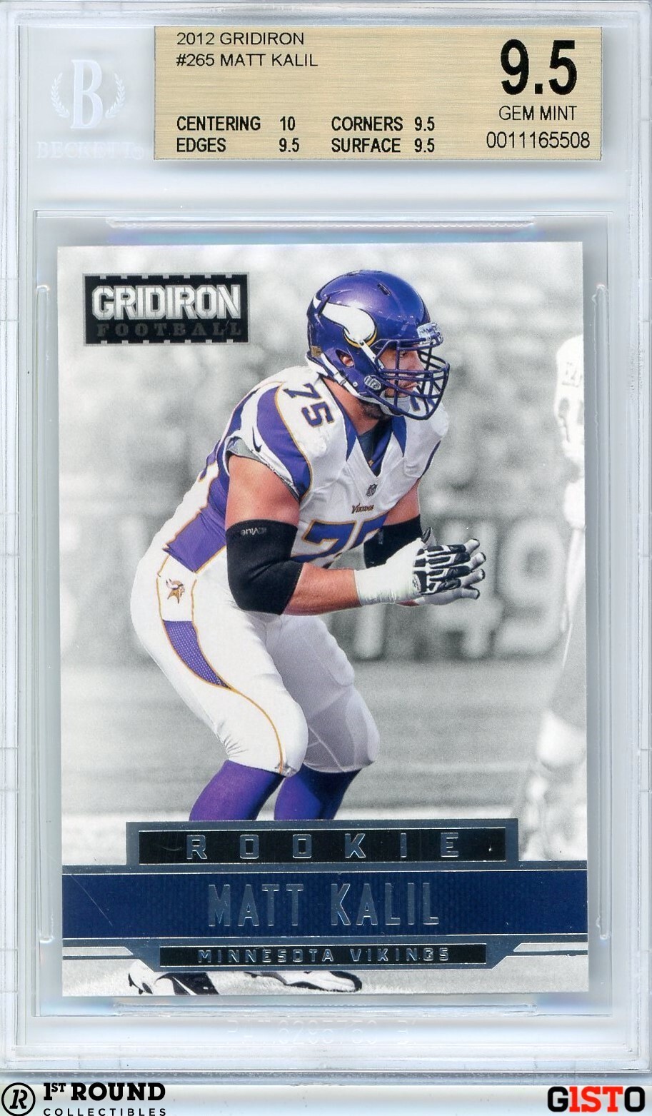 2012 Panini National Treasures - Rookie #265 Matt Kalil /99 (AU, RC ...