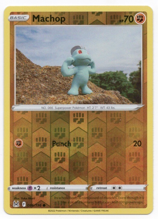 Machop Reverse Holo Common (086/196) Pokemon Lost Origin SWSH11 (86 ...