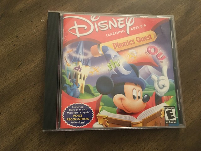 Disney Learning Phonics Quest PC-CD-Rom Windows Mac 2001 Educational ...